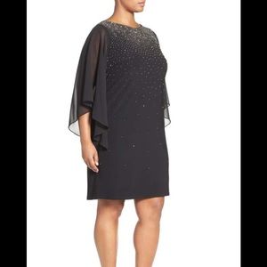 Xscape | Dresses | Nwt Xscape Embellished Jersey Chiffon Dress | Poshmark